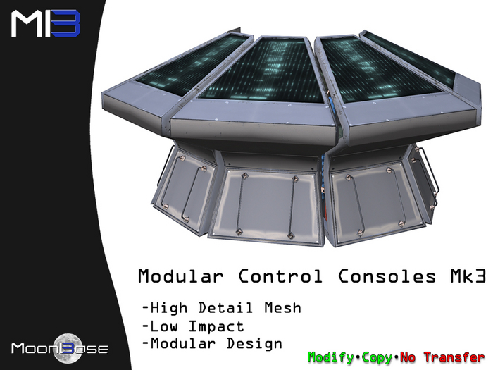 Second Life Marketplace - [MB3] Sci-Fi Modular Control Consoles Mk3